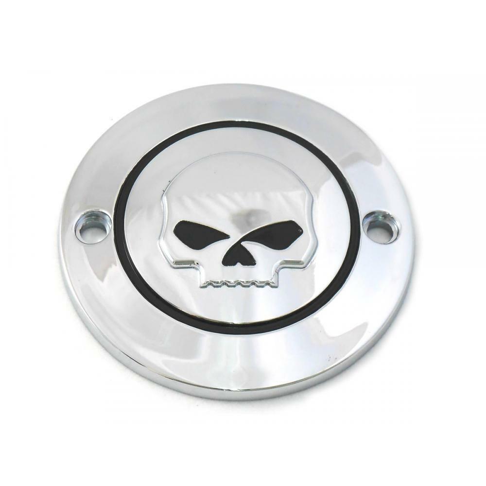 TIMER COVER SKULL HARLEY DAVIDSON DYNA SOFTAIL ROAD KING ELECTRA GLIDE ...